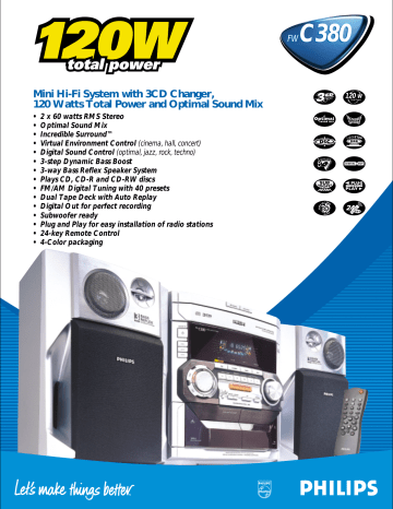 Philips FW-C380 Specifications | Manualzz