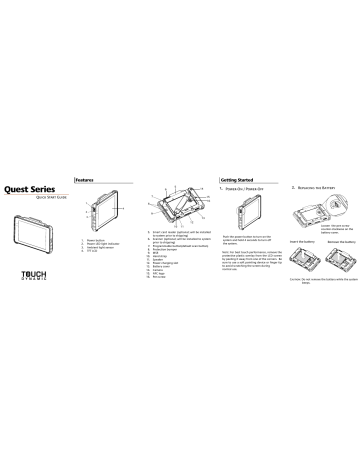 Touch Dynamic Quest Series Quick Start Manual | Manualzz