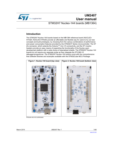 STMicroelectronics STM32H7 Nucleo-144 User Manual | Manualzz