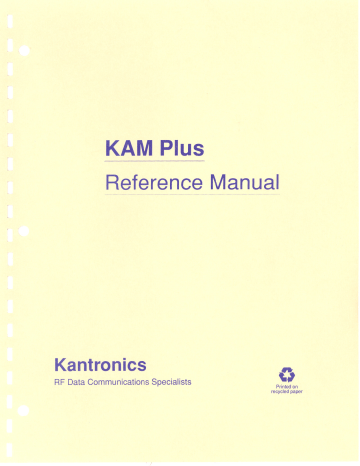 Kantronics KAM Plus Reference Manual | Manualzz