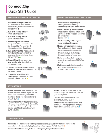 oticon ConnectClip Quick Start Manual | Manualzz
