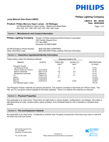 Philips H45 Data Sheet | Manualzz