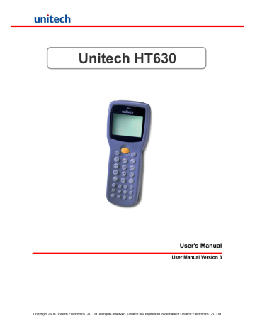 Unitech HT630 User Manual | Manualzz