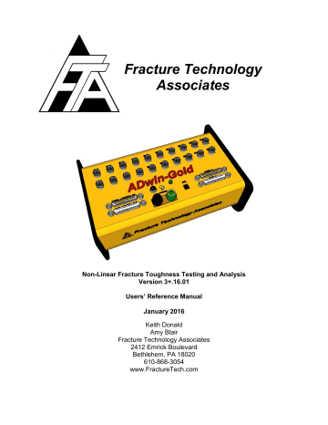 FTA ADwin-Gold User's Reference Manual | Manualzz