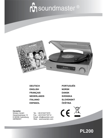 SOUNDMASTER PL200 Instruction Manual | Manualzz