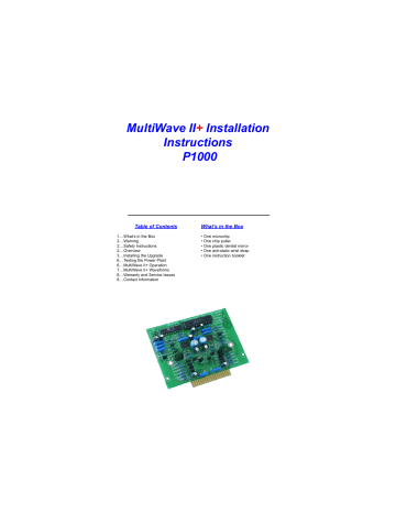 PS Audio MultiWave II+ Instructions | Manualzz