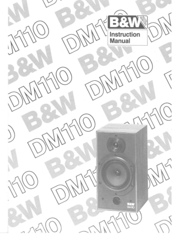 Bowers & Wilkins DM110 Instruction Manual | Manualzz