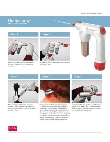 COOK Medical Hemospray Quick Reference Manual | Manualzz