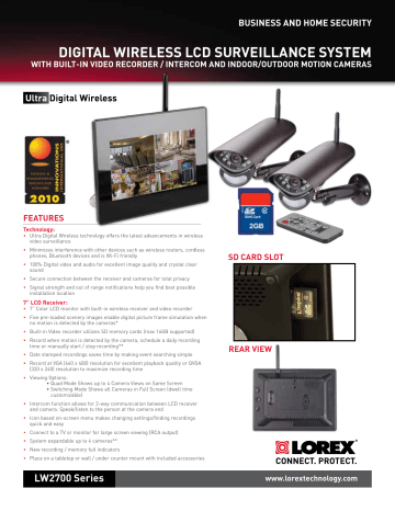 Lorex LW2700 SERIES Specifications | Manualzz