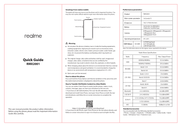Realme RMX2001 Getting Started | Manualzz
