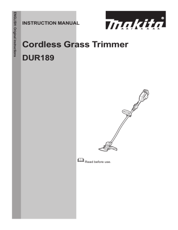 Makita DUR189 Cordless Grass Trimmer Instruction manual | Manualzz