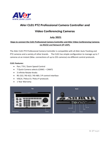 AVer VC Camera connection Guide | Manualzz