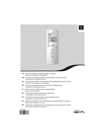 Somfy Programmable remote control 6 channels de handleiding | Manualzz