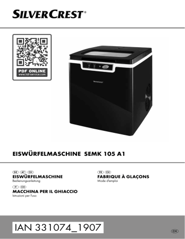 Silvercrest SEMK 105 A1 ICE MAKER Bedienungsanleitung | Manualzz