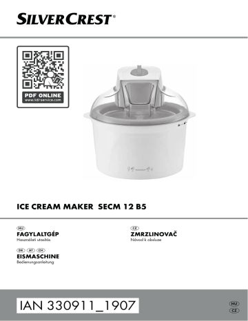 Silvercrest SECM 12 B5 ICE CREAM MAKER Bedienungsanleitung | Manualzz