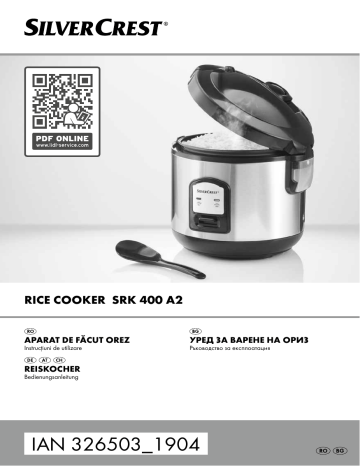 Silvercrest SRK 400 A2 RICE COOKER Bedienungsanleitung | Manualzz