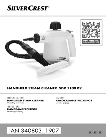 SilverCrest SDR 1100 B2 HANDHELD STEAM CLEANER Operating Instructions ...