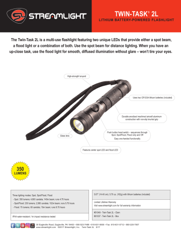 Streamlight TWIN-TASK® 2L Data Sheet | Manualzz