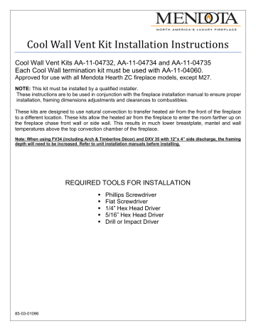 Mendota Cool Wall Kit Installation Instructions | Manualzz