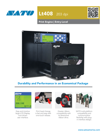 Sato LT408 Datasheet | Manualzz