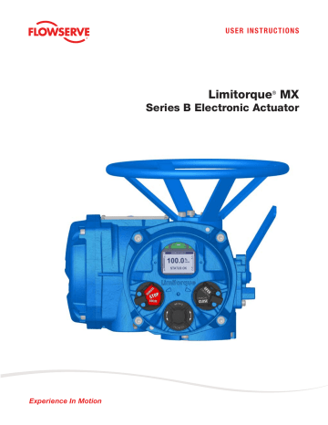 Flowserve Limitorque® MX Series User Instructions | Manualzz
