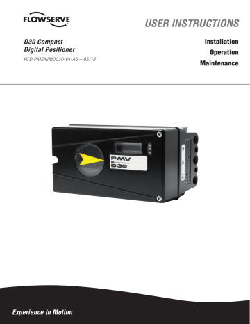 Flowserve PMV D30 Digital Positioner User Instructions | Manualzz