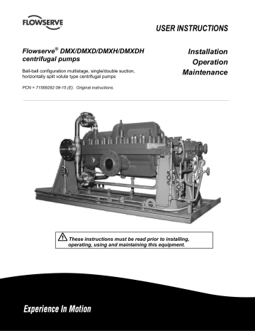 Flowserve DMX, DMXD, DMXH, DMXDH Ball/Ball User Instructions | Manualzz