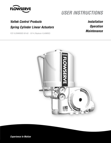 Flowserve Valtek VL Spring Cylinder Linear Actuators User Instructions ...