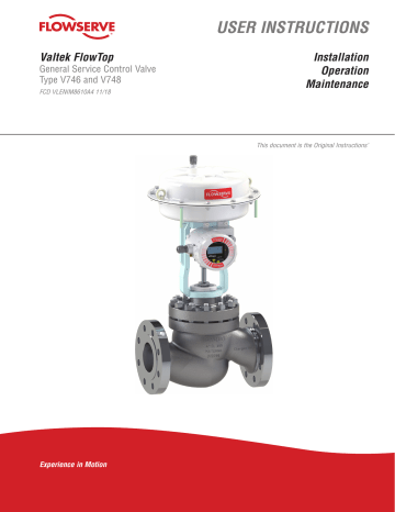 Flowserve Valtek FlowTop GS General Service Control Valve User ...