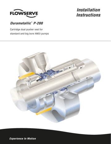 Flowserve P-200 Seal User Instructions | Manualzz