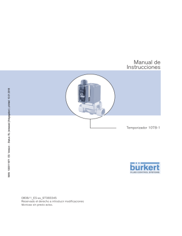 Burkert 1078 Timer Unit User Manual | Manualzz