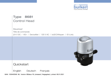 Burkert 8681 Control head User Manual | Manualzz