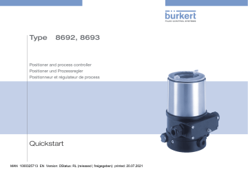 Burkert 8693 Digital electropneumatic process controller Quick Start ...
