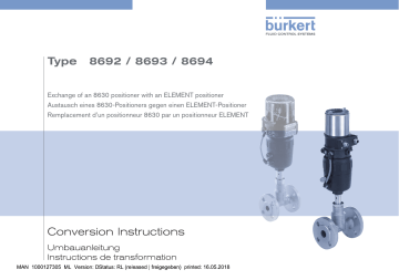 Burkert 8694 Digital electropneumatic positioner Service Manual | Manualzz