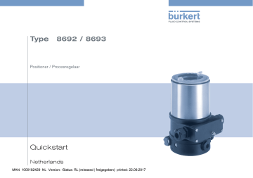 Burkert 8692 Digital electropneumatic Positioner Handleiding | Manualzz