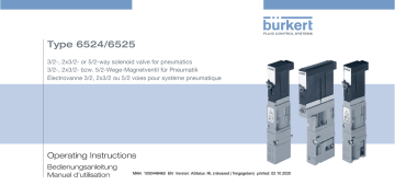 Burkert 6525 5/2-way solenoid valve Operating Instructions | Manualzz