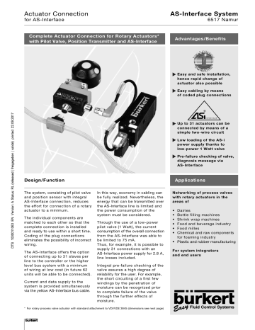 Burkert 6517 5/2 way Solenoid Valve Data Sheet | Manualzz