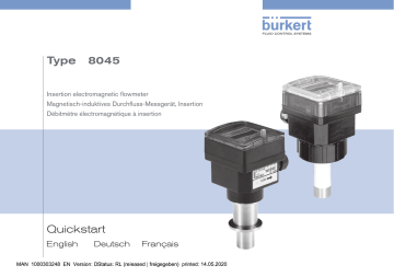 Burkert 8045 Insertion magnetic inductive flowmeter User Manual | Manualzz