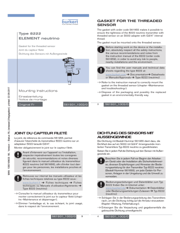 Burkert 8222 Conductivity meter Service Manual | Manualzz
