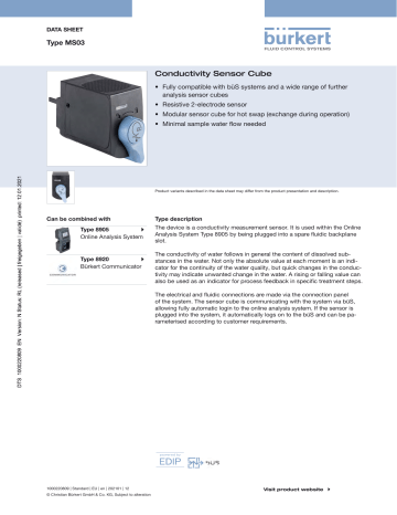 Burkert 8905 Online Analysis System Data Sheet | Manualzz