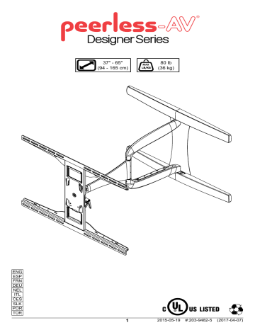 PEERLESS-AV SUA761PU DesignerSeries™ Universal Ultra Slim Articulating ...