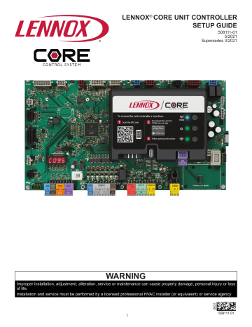 Lennox CORE Unit Controller Installation Instructions | Manualzz