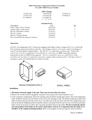 Lennox Replacement Defrost Control Installation Instructions | Manualzz