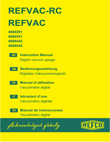 Refco REFVAC-FILTER/5 Instruction manual | Manualzz