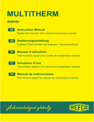 Refco MULTITHERM Instruction manual | Manualzz