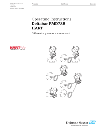 Endres+Hauser Deltabar PMD78B Operating Instruction | Manualzz