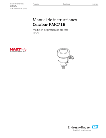 Endres+Hauser Cerabar PMC71B Instrucciones de operación | Manualzz