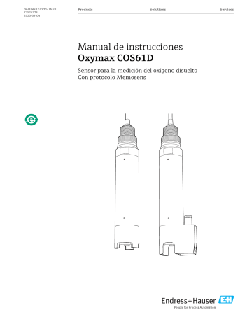 Endres+Hauser Oxymax COS61D Instrucciones de operación | Manualzz