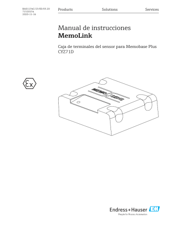 Endres+Hauser MemoLink Instrucciones de operación | Manualzz