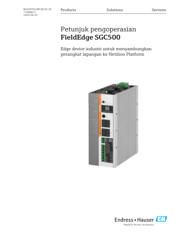 Endres+Hauser FieldEdge SGC500 petunjuk pengoperasian | Manualzz